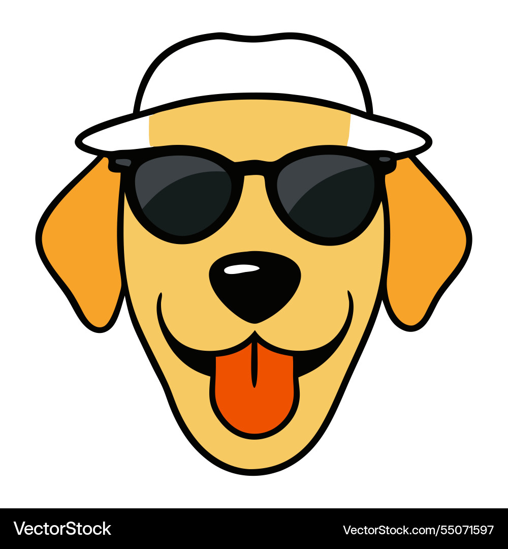 Labrador retriever dog head art Royalty Free Vector Image