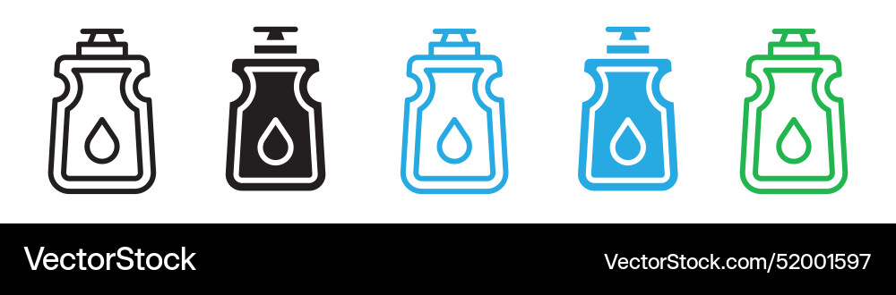 Liquid detergent icon line art Royalty Free Vector Image