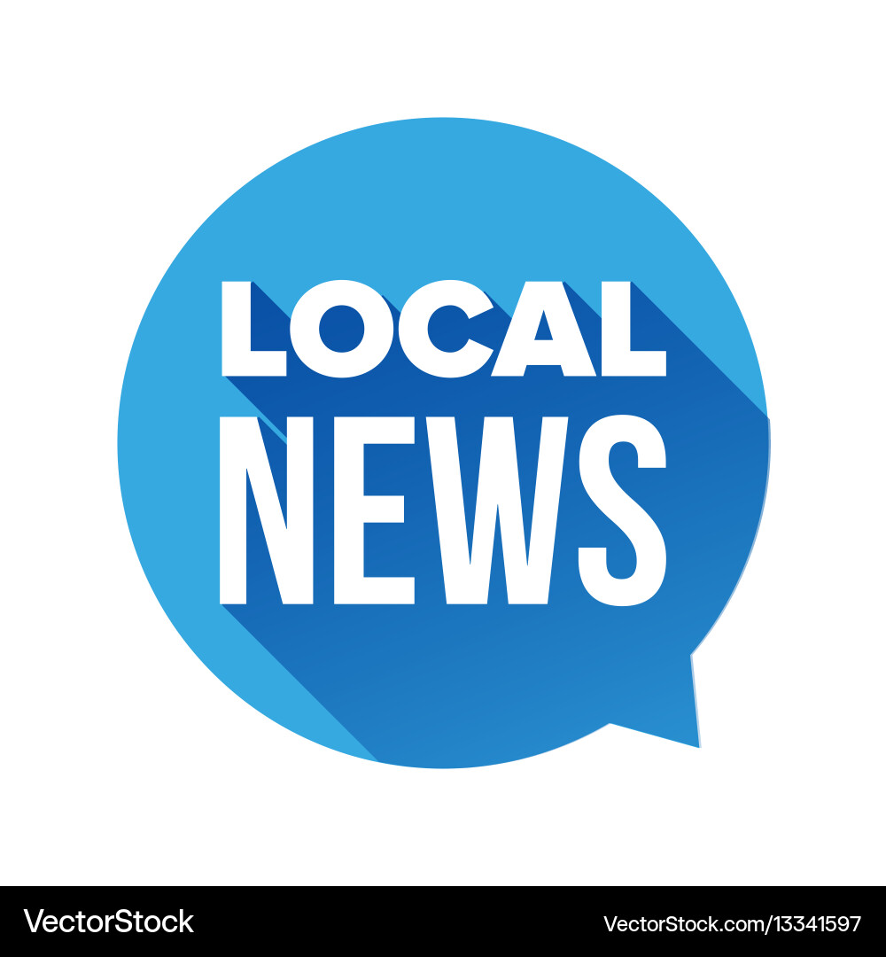 Local news sign speech bubble Royalty Free Vector Image