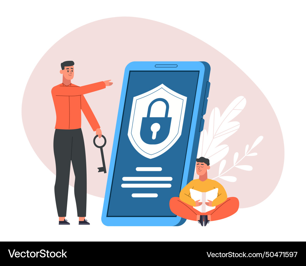 Parent software control kids gadgets and social Vector Image