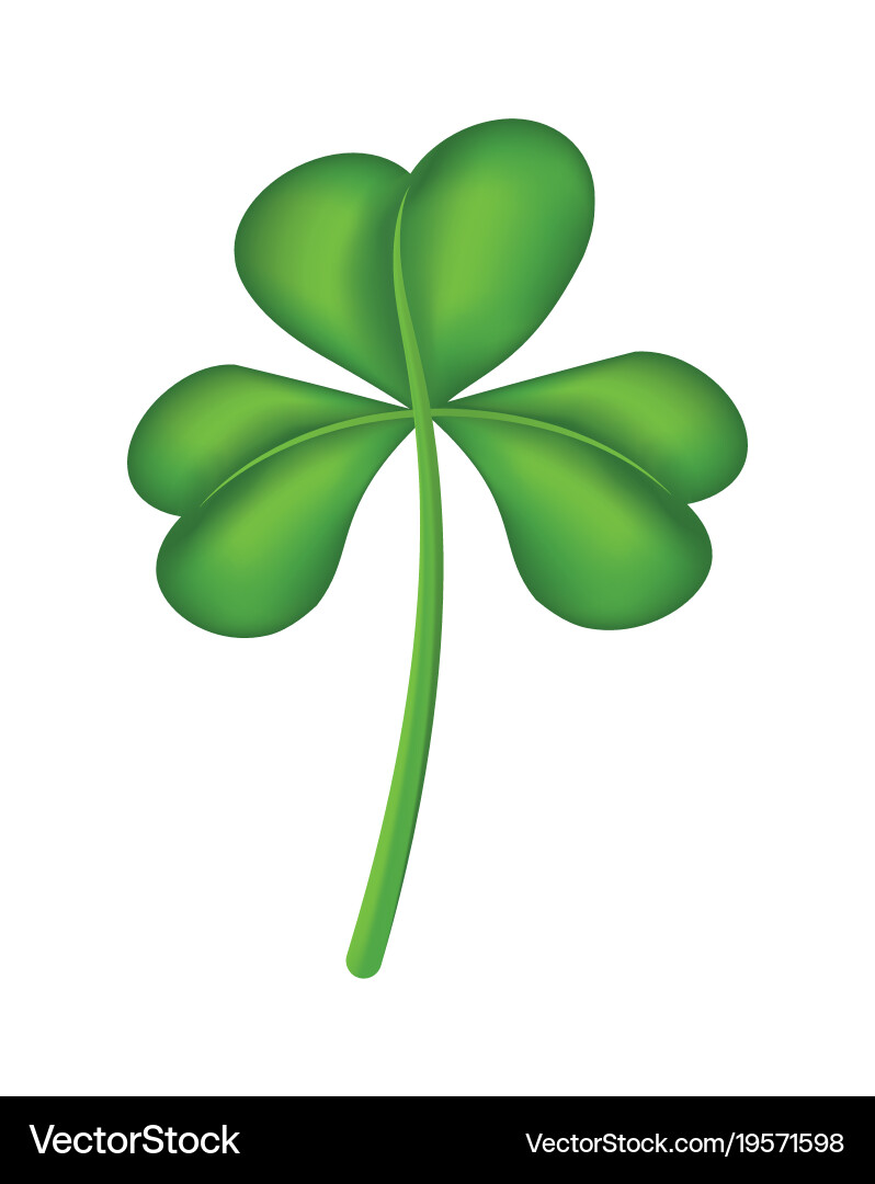 Isolated green shamrock clover Royalty Free Vector Image