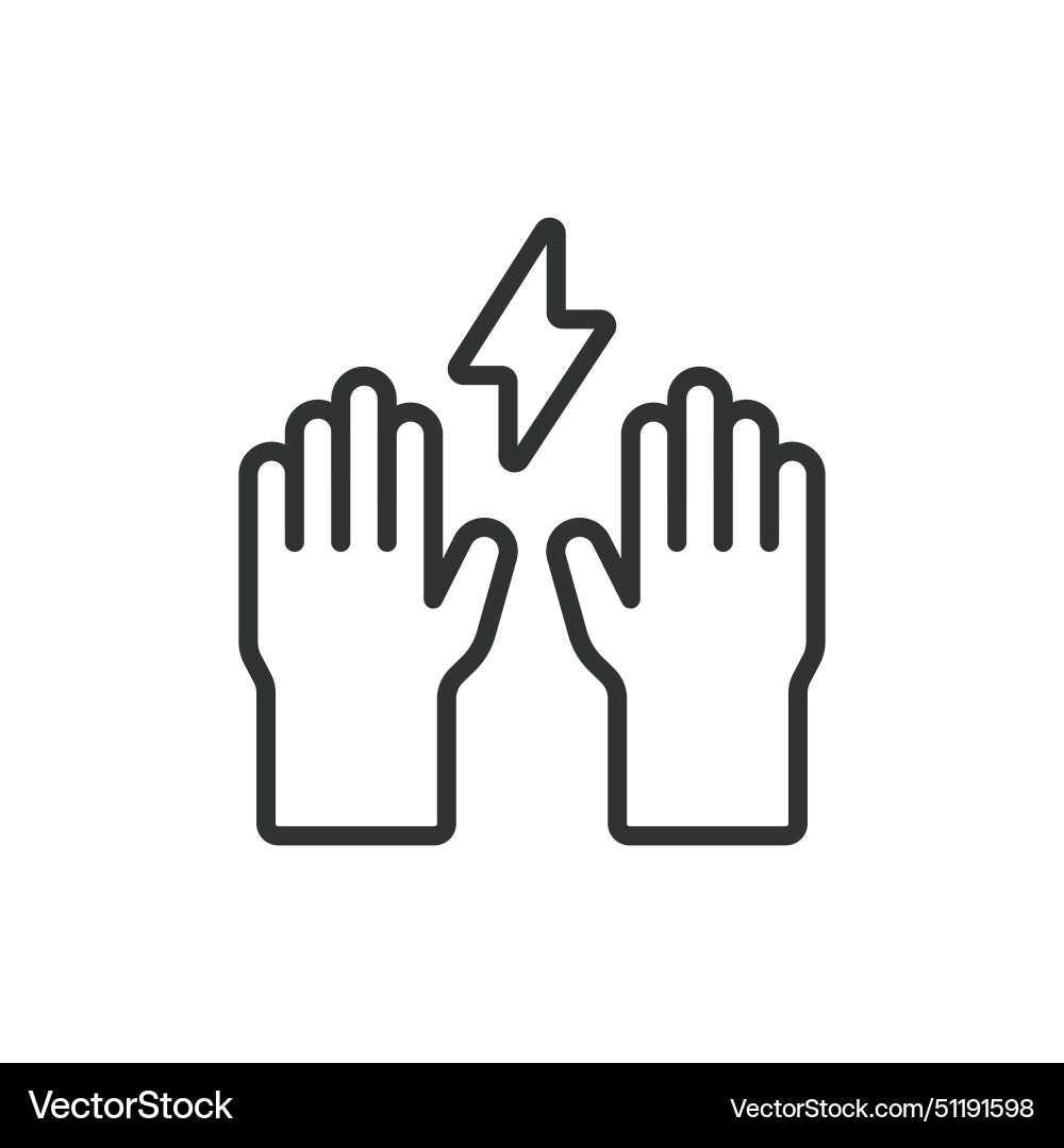 Protective gloves in line design Royalty Free Vector Image