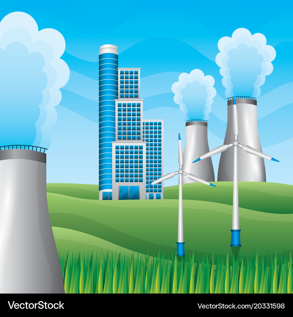 Renewable energy clean design Royalty Free Vector Image