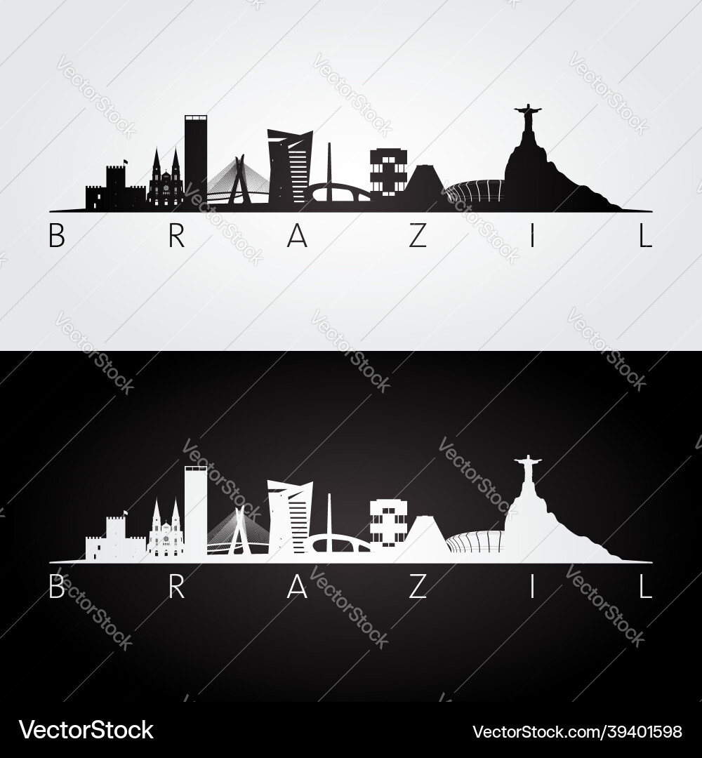 Rio de Janeiro Skyline Royalty Free Vector Image