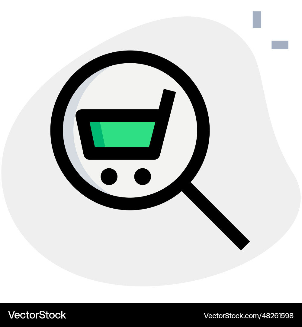 Search cart option available in a site Royalty Free Vector