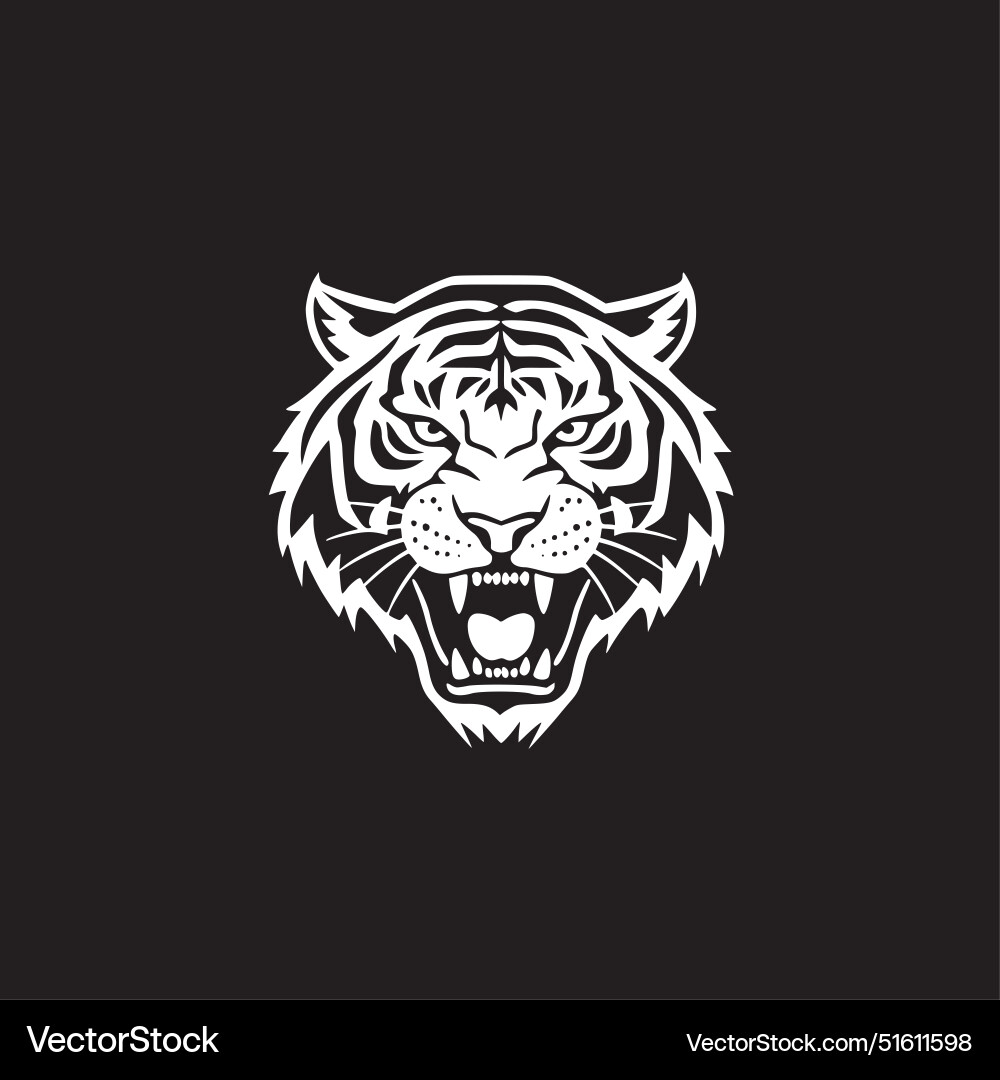 Tiger - minimalist and simple silhouette Vector Image