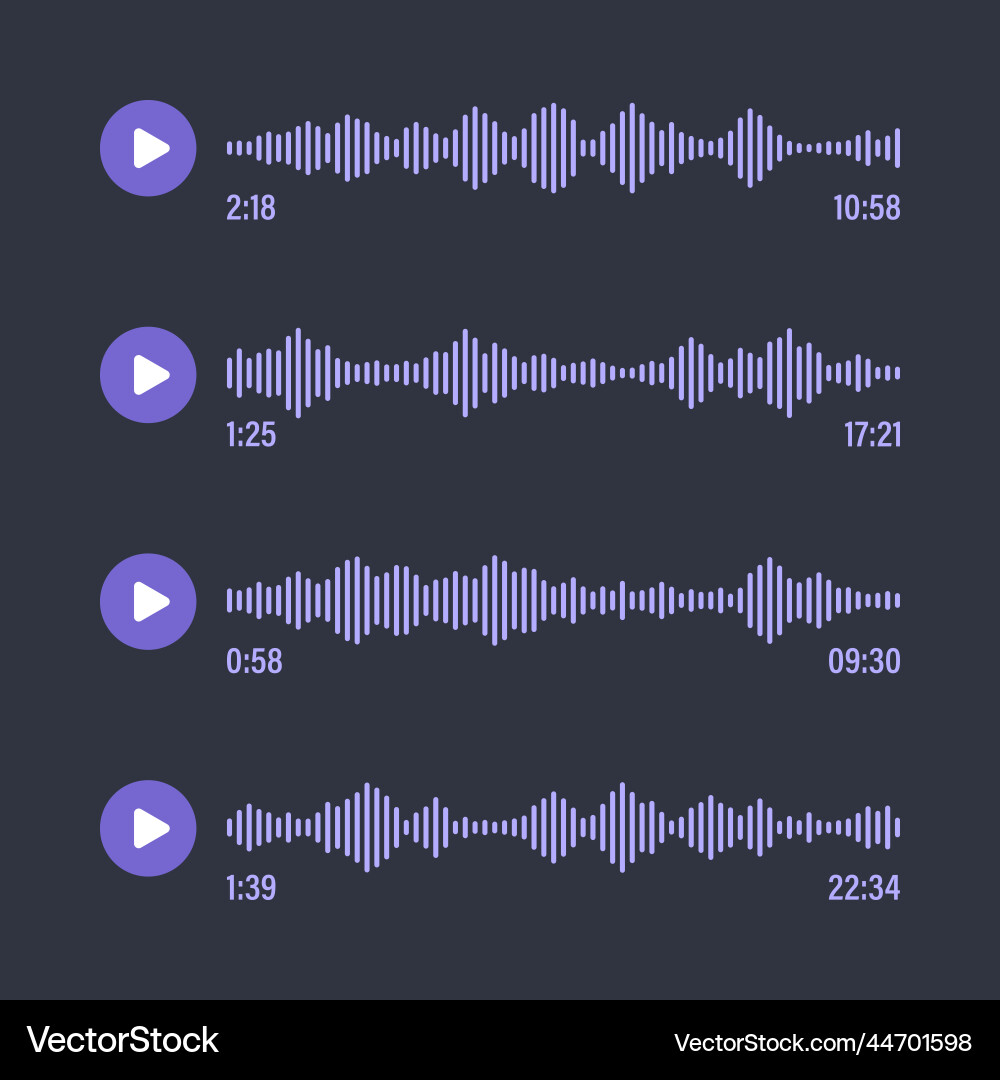 Voice message social media chat conversation Vector Image