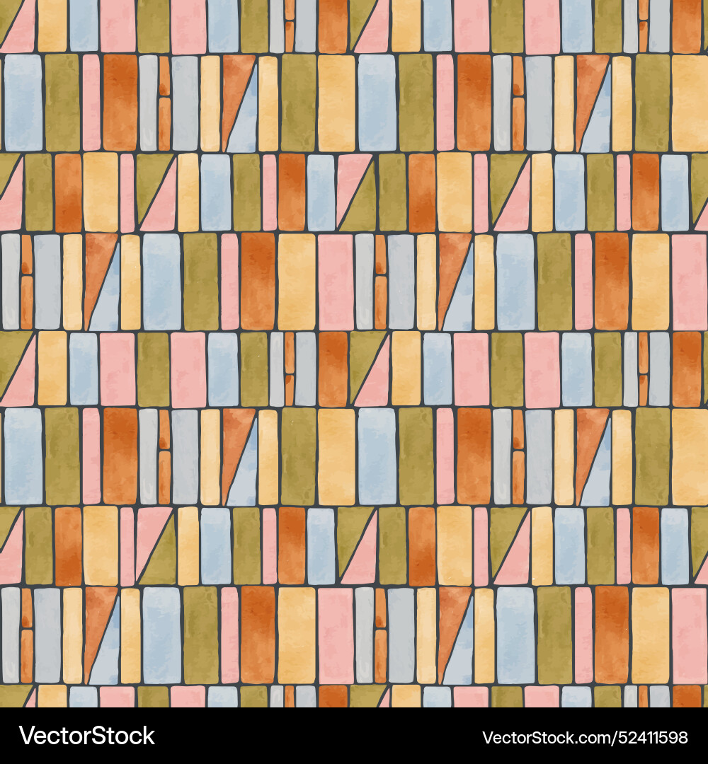 Watercolor Geometric Pattern Royalty Free Vector Image