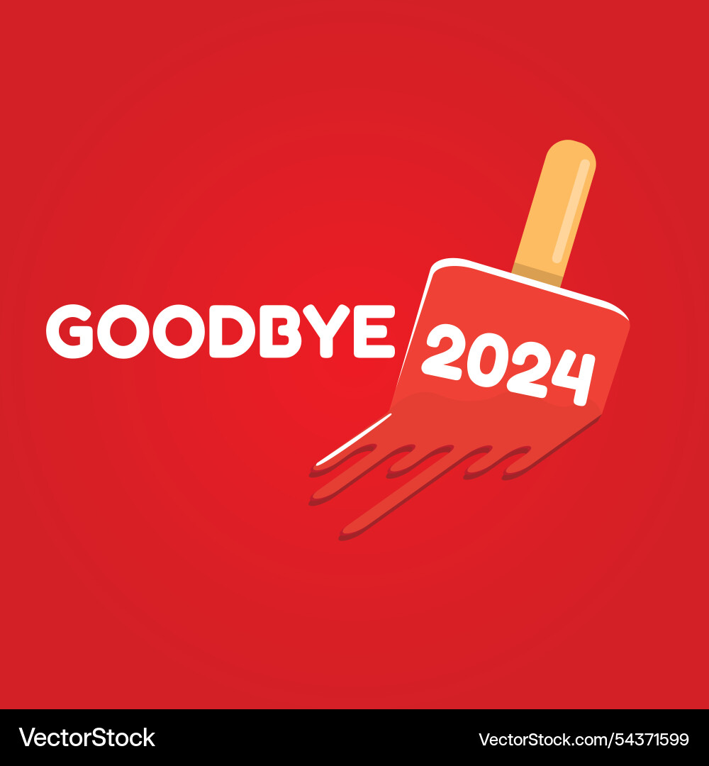 Goodbye 2024 hello 2025 year concept Royalty Free Vector
