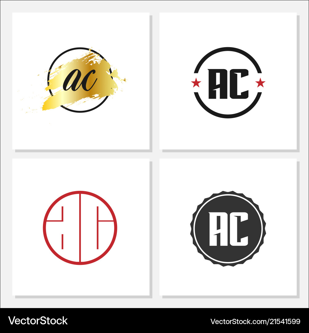 Initial letter ac logo template design Royalty Free Vector