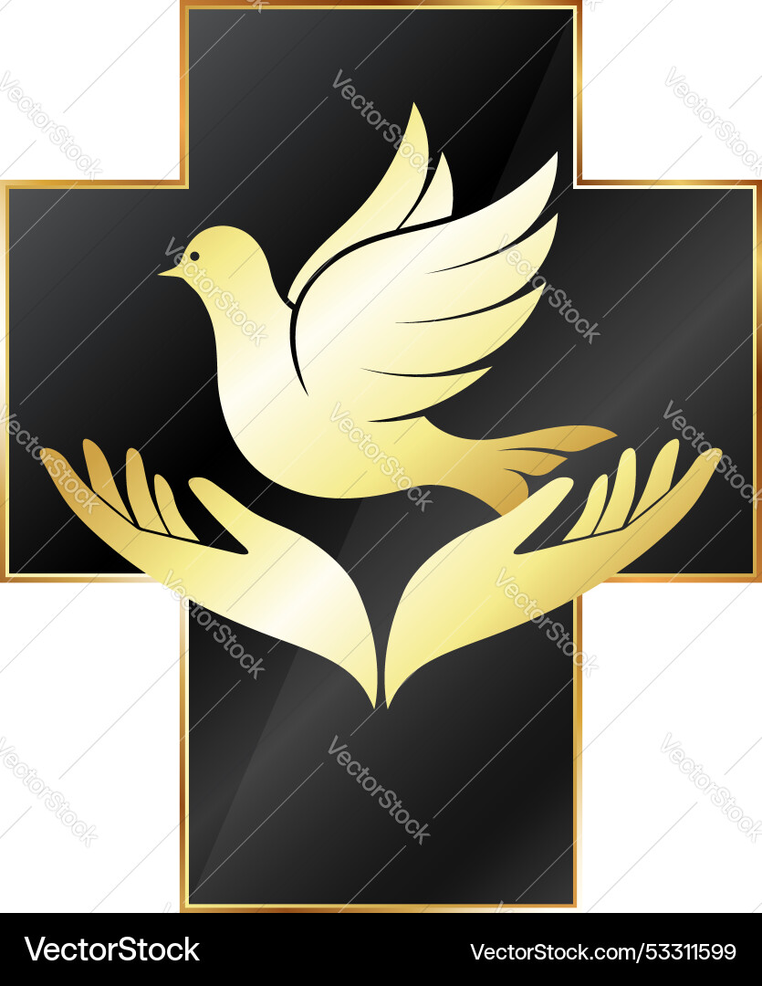 Praying Hands With Cross And Dove Healed Praying Hands And Fresh Dove