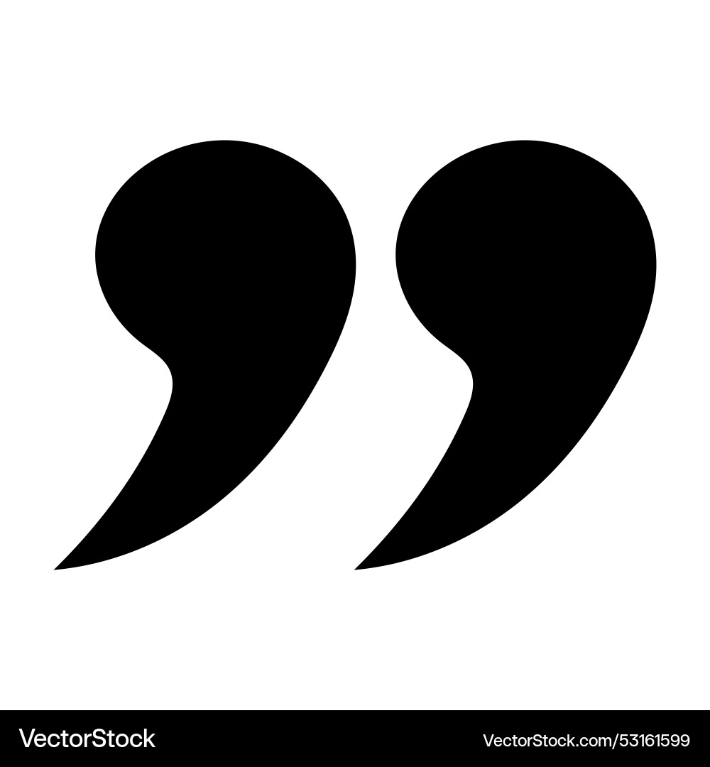 Quotation mark icon Royalty Free Vector Image - VectorStock