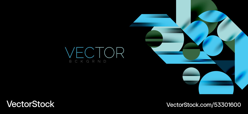 Colorful simple dynamic geometric forms circles Vector Image