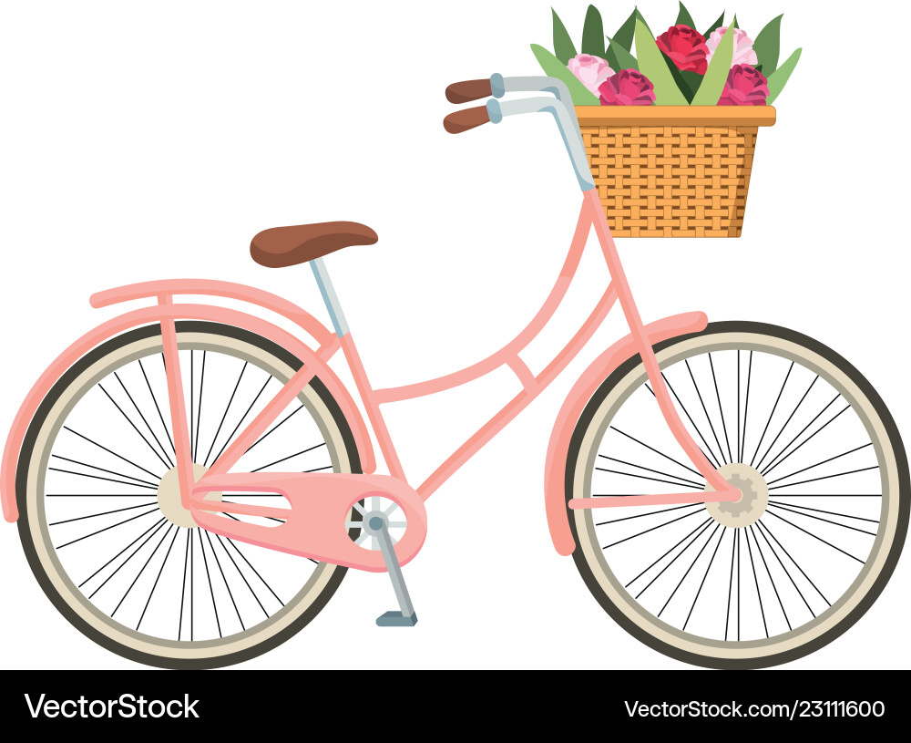 Cute bicycle cartoon Royalty Free Vector Image