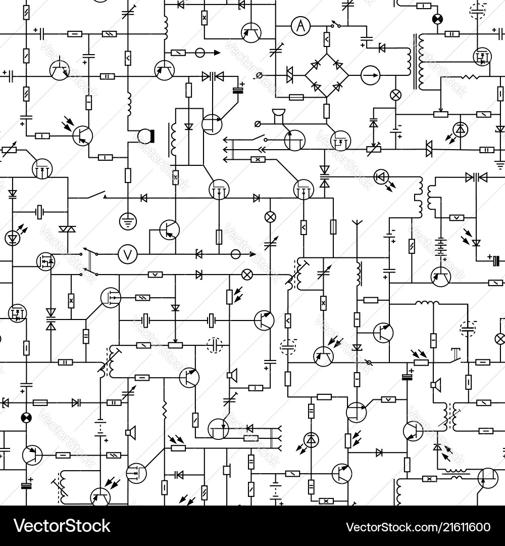 Electrical Circuit Background Royalty Free Vector Image
