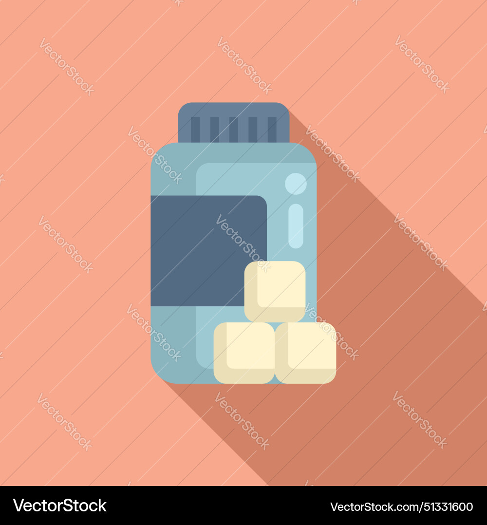 Flat design of medicine bottle Royalty Free Vector Image