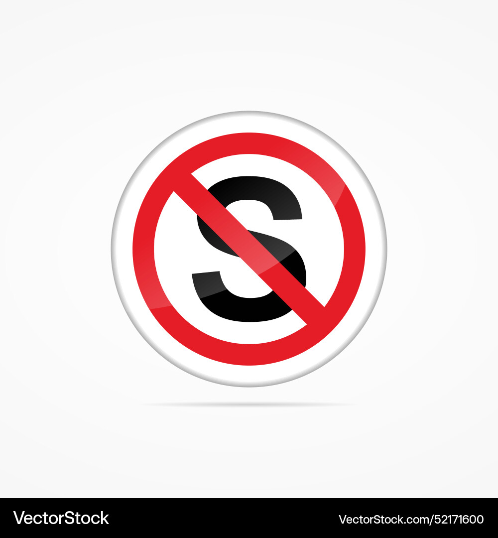 No stop traffic sign symbol Royalty Free Vector Image