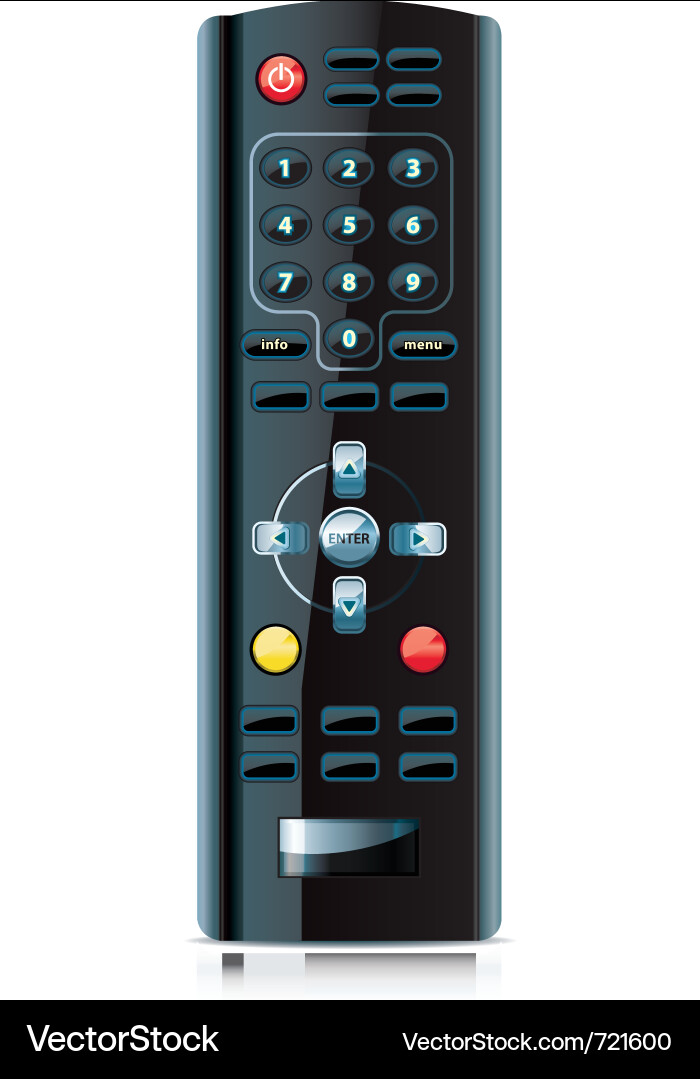 Realistic looking remote control Royalty Free Vector Image