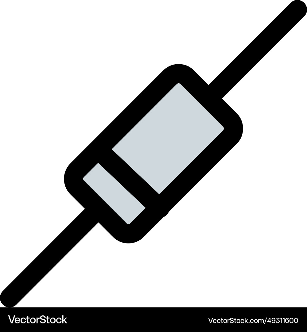 Schottky high-speed diode with low voltage drop Vector Image