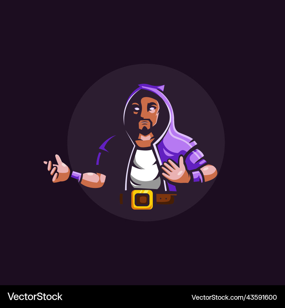 Wizard mascot logo Royalty Free Vector Image - VectorStock