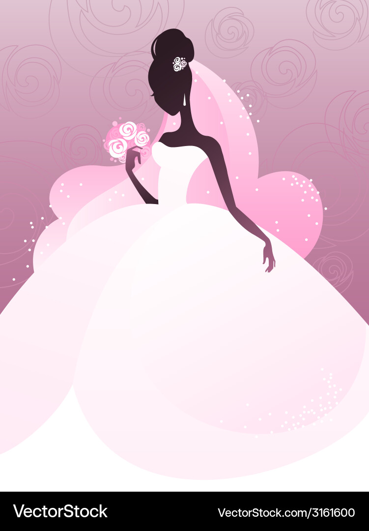 Young bride Royalty Free Vector Image - VectorStock