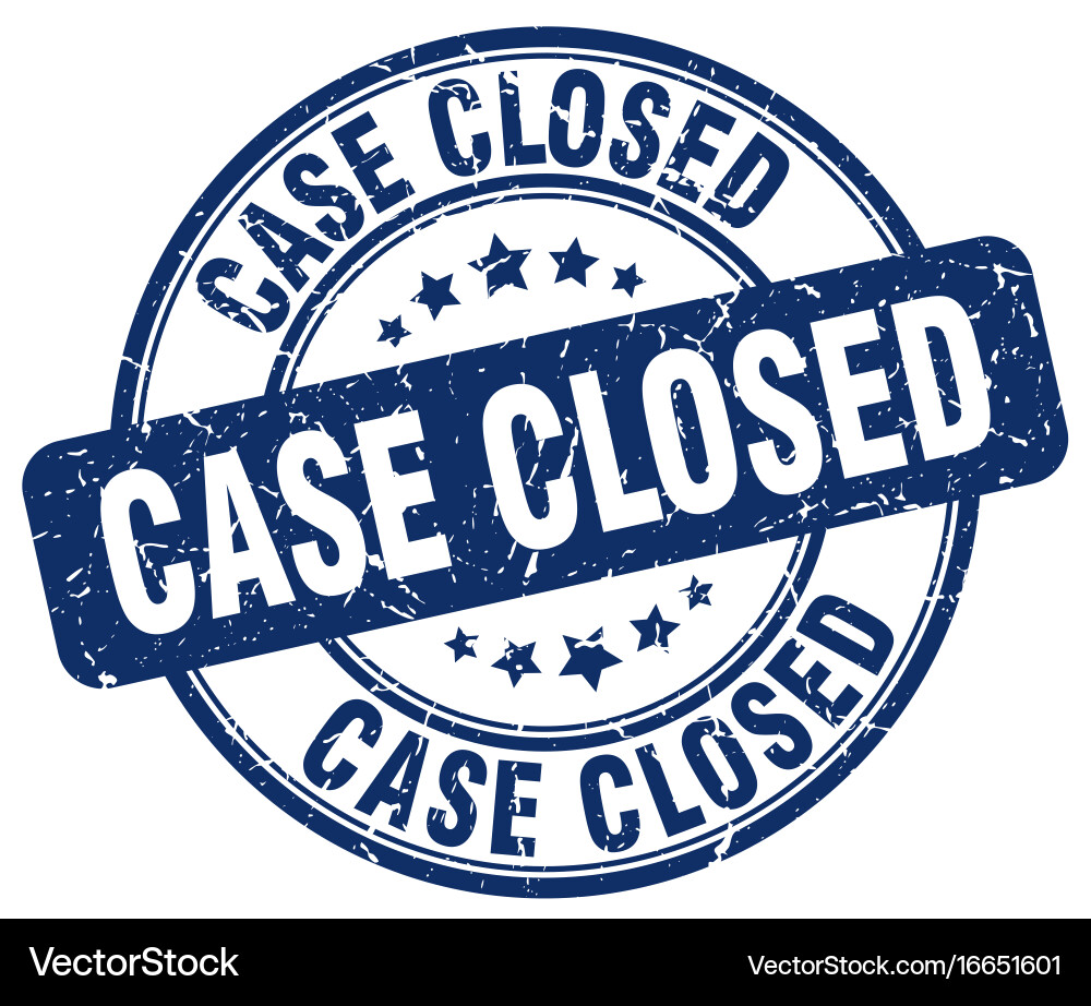 Case closed stamp Royalty Free Vector Image - VectorStock