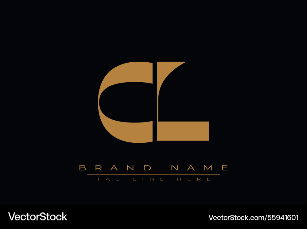 Cl initial letter logo design Royalty Free Vector Image