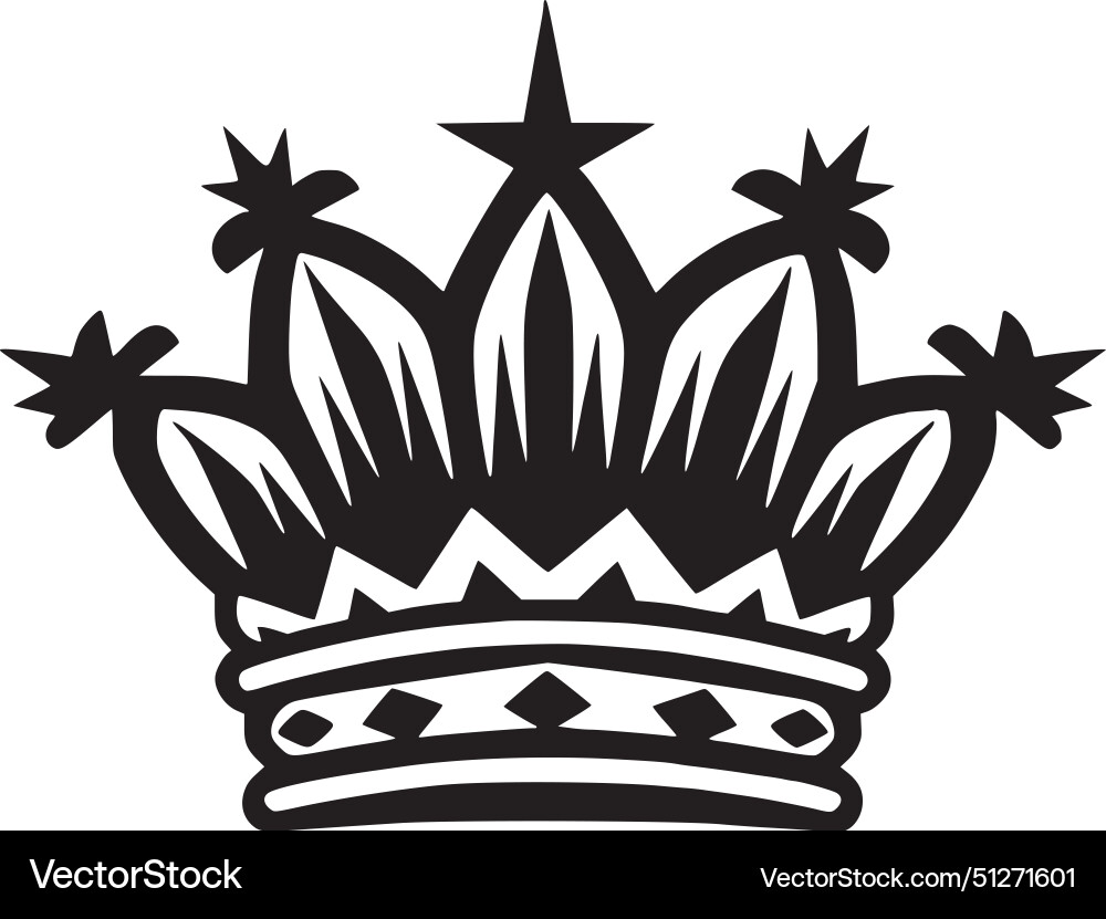 Crown - minimalist and simple silhouette Vector Image