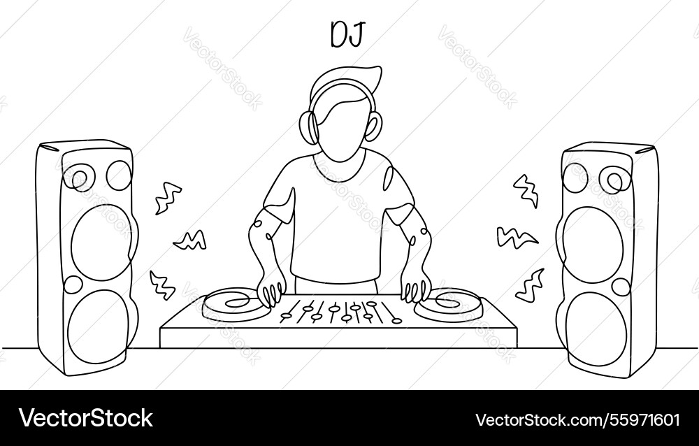 Dj job Royalty Free Vector Image - VectorStock