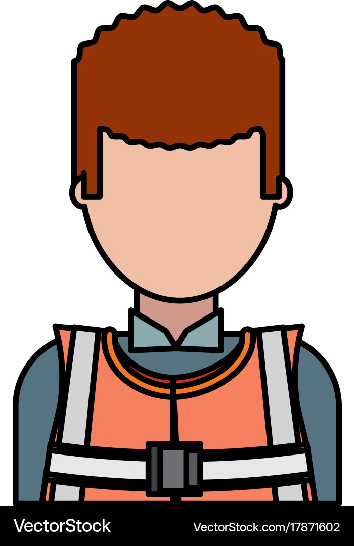 Cartoon builder man icon Royalty Free Vector Image
