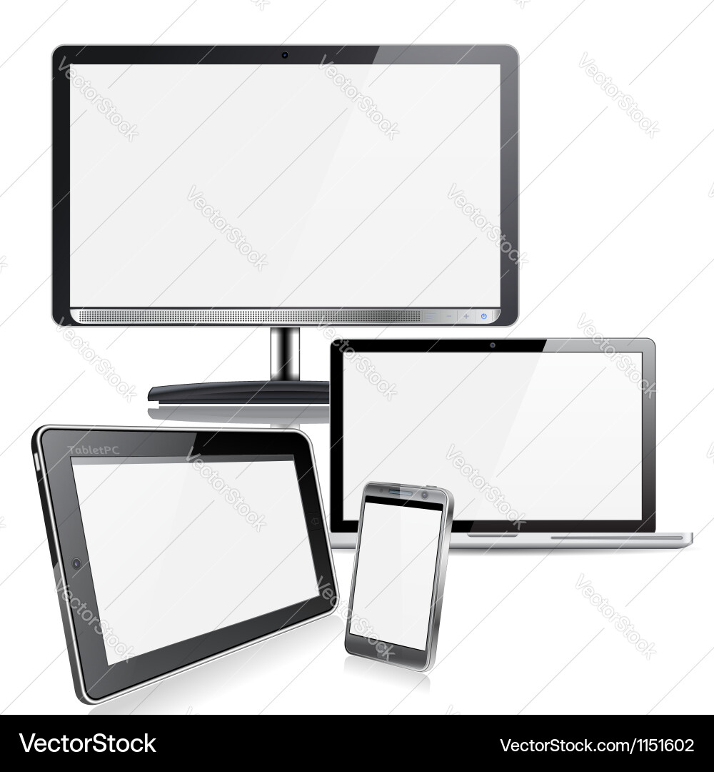 Computer devices Royalty Free Vector Image - VectorStock