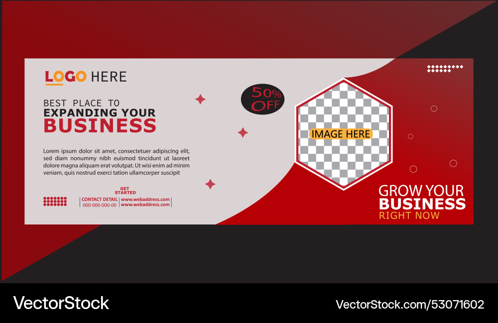 Facebook cover design Royalty Free Vector Image
