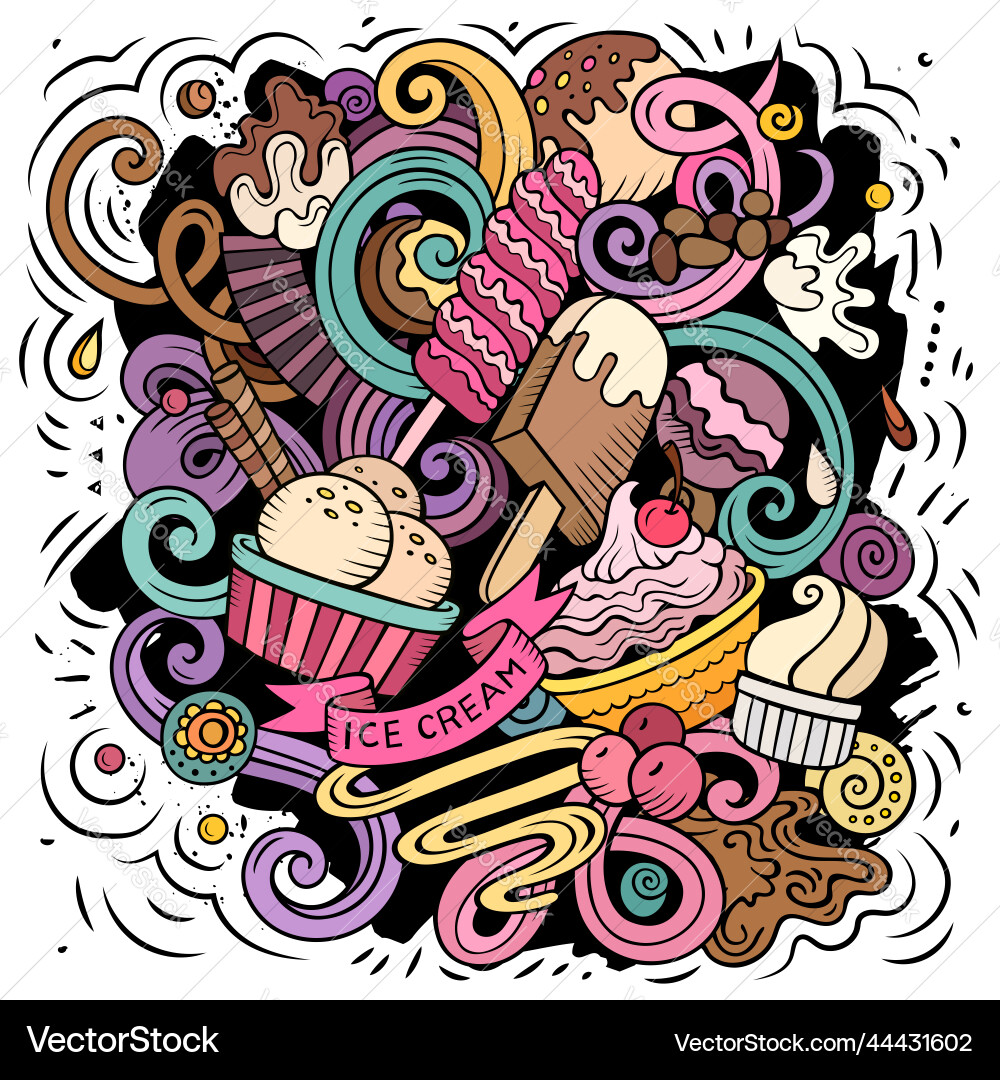 Ice cream cartoon Royalty Free Vector Image - VectorStock