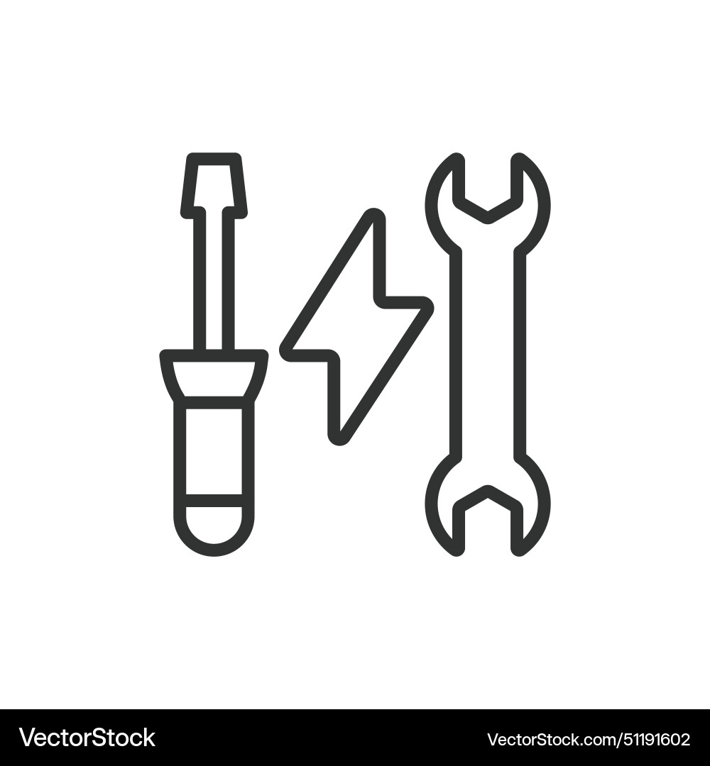 Maintenance in line design repair Royalty Free Vector Image