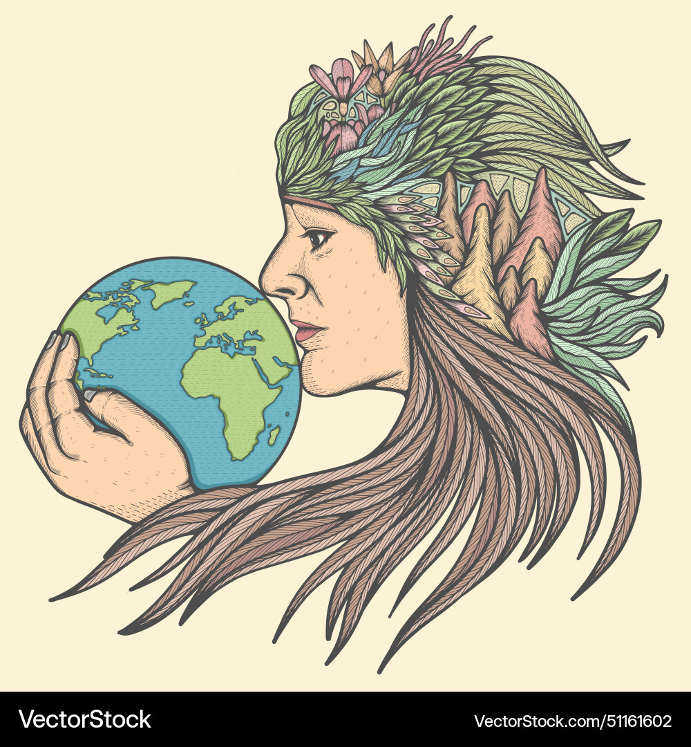 Mother nature Royalty Free Vector Image - VectorStock