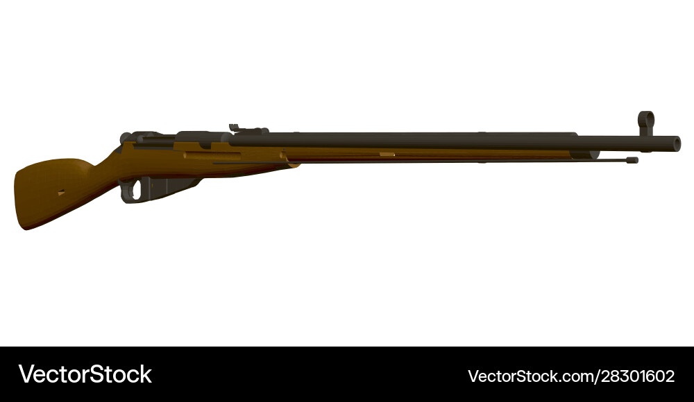 Realistic detailed rifle perspective view Vector Image