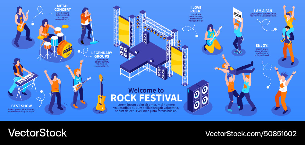 Rock star infographic set Royalty Free Vector Image