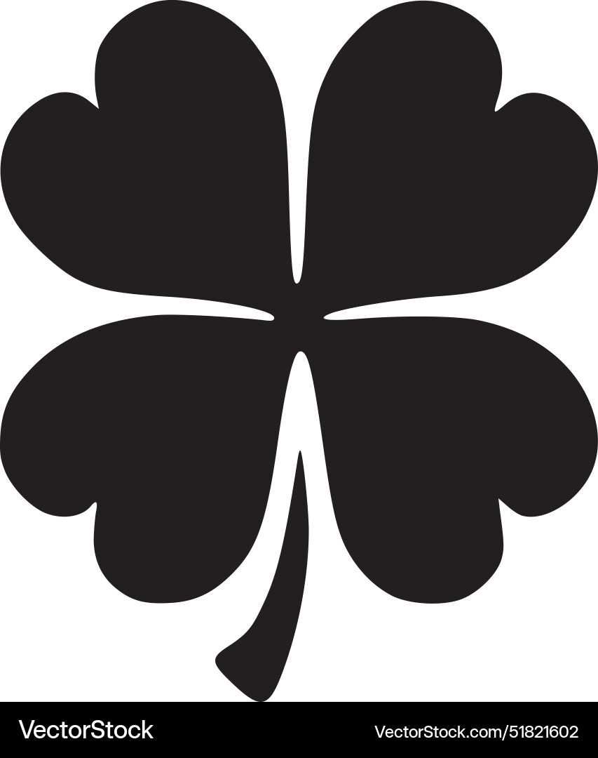 Shamrock - minimalist and simple silhouette Vector Image
