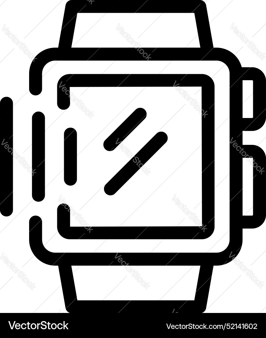 Smart watch receiving data wireless connection Vector Image