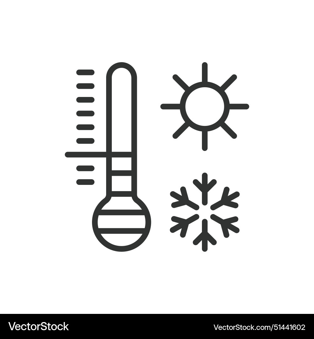 Thermometer in line design Royalty Free Vector Image