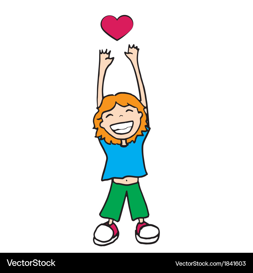 Boy and heart Royalty Free Vector Image - VectorStock