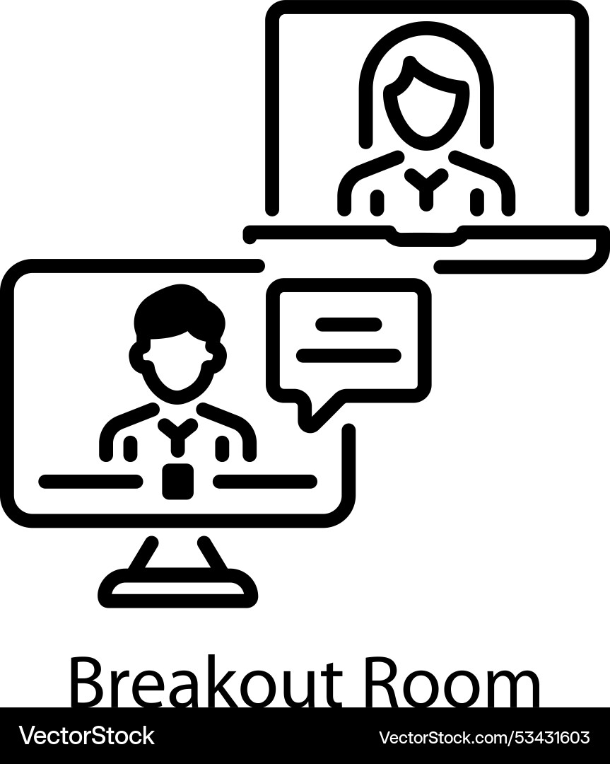 Breakout room Royalty Free Vector Image - VectorStock