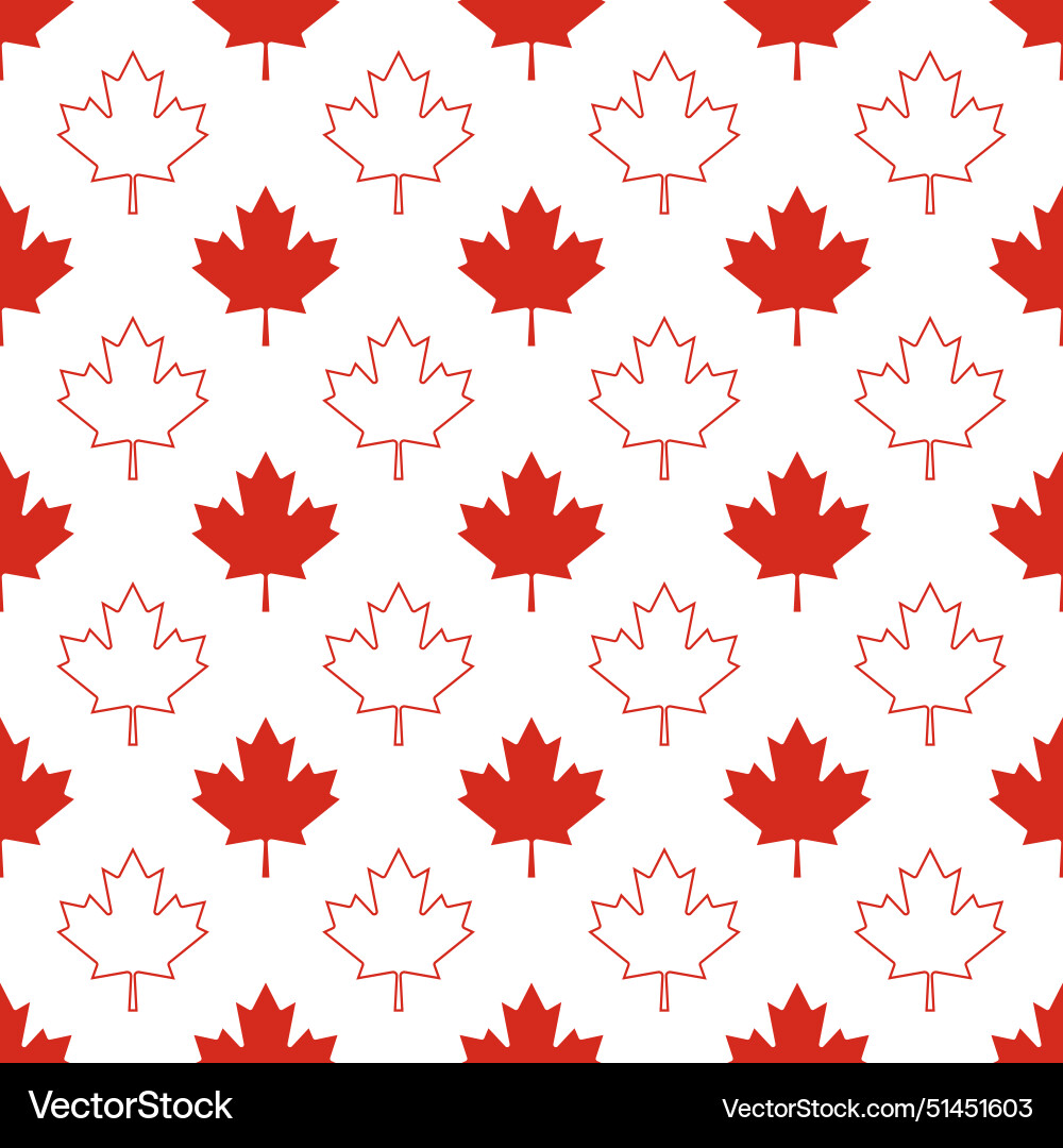 Canada maple leaves seamless pattern Royalty Free Vector