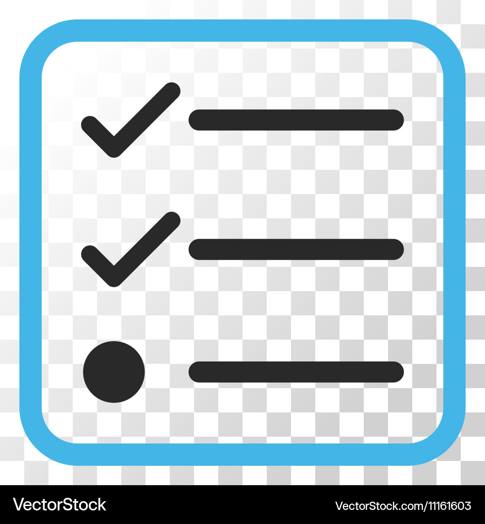 Checklist icon in a frame Royalty Free Vector Image