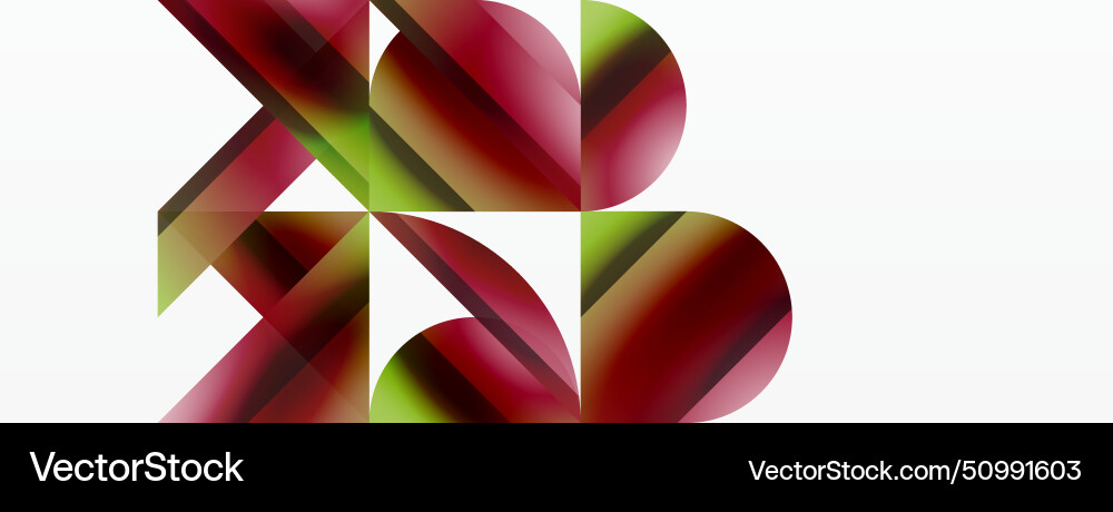 Creative geometric pattern of red and green on Vector Image