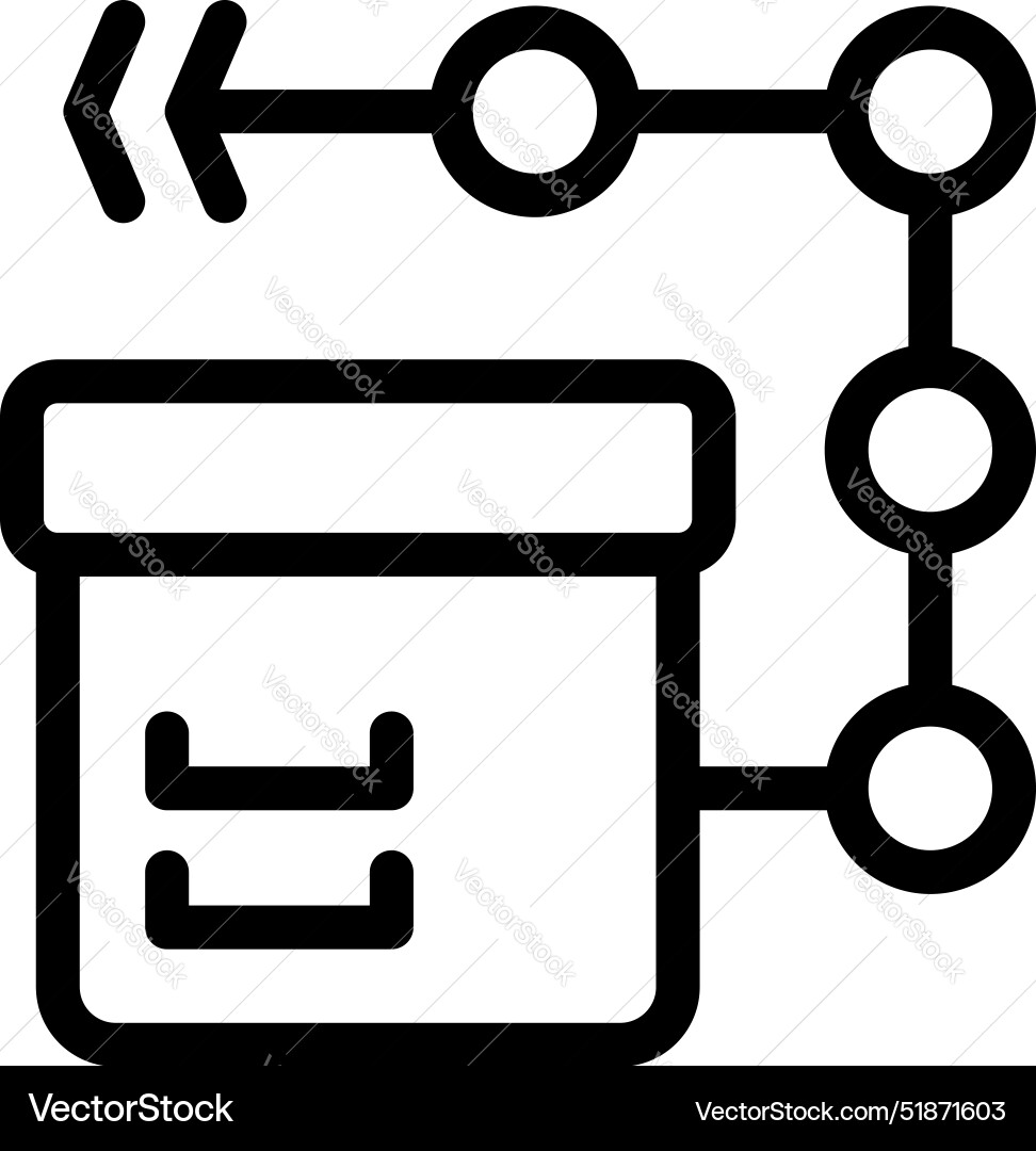 Database transferring data through connected Vector Image