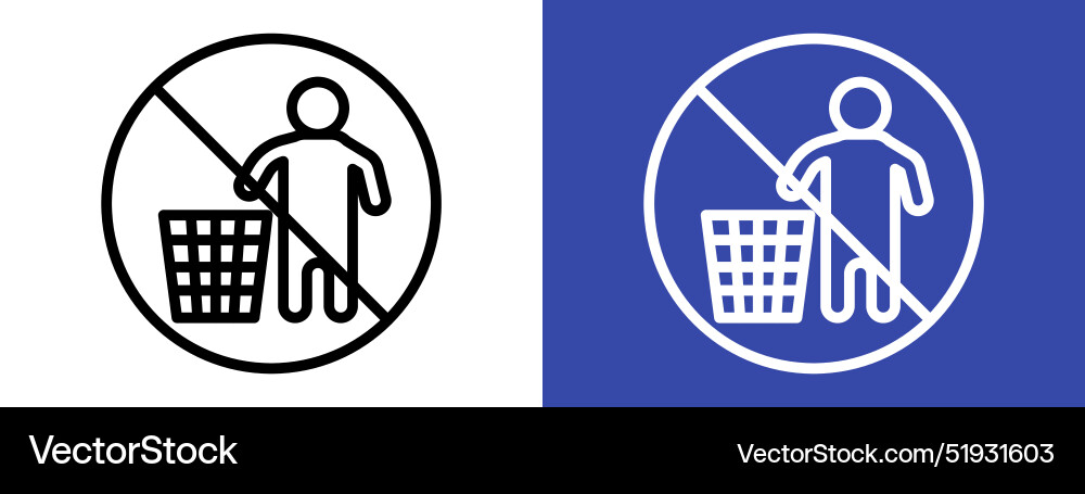 Do not litter sign for environmental awareness Vector Image