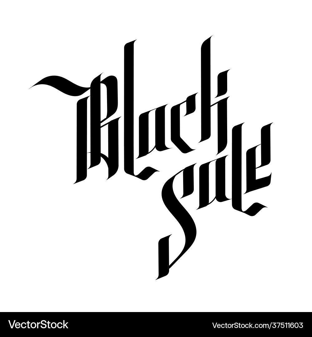 Gothic calligraphy medieval hand composition Vector Image