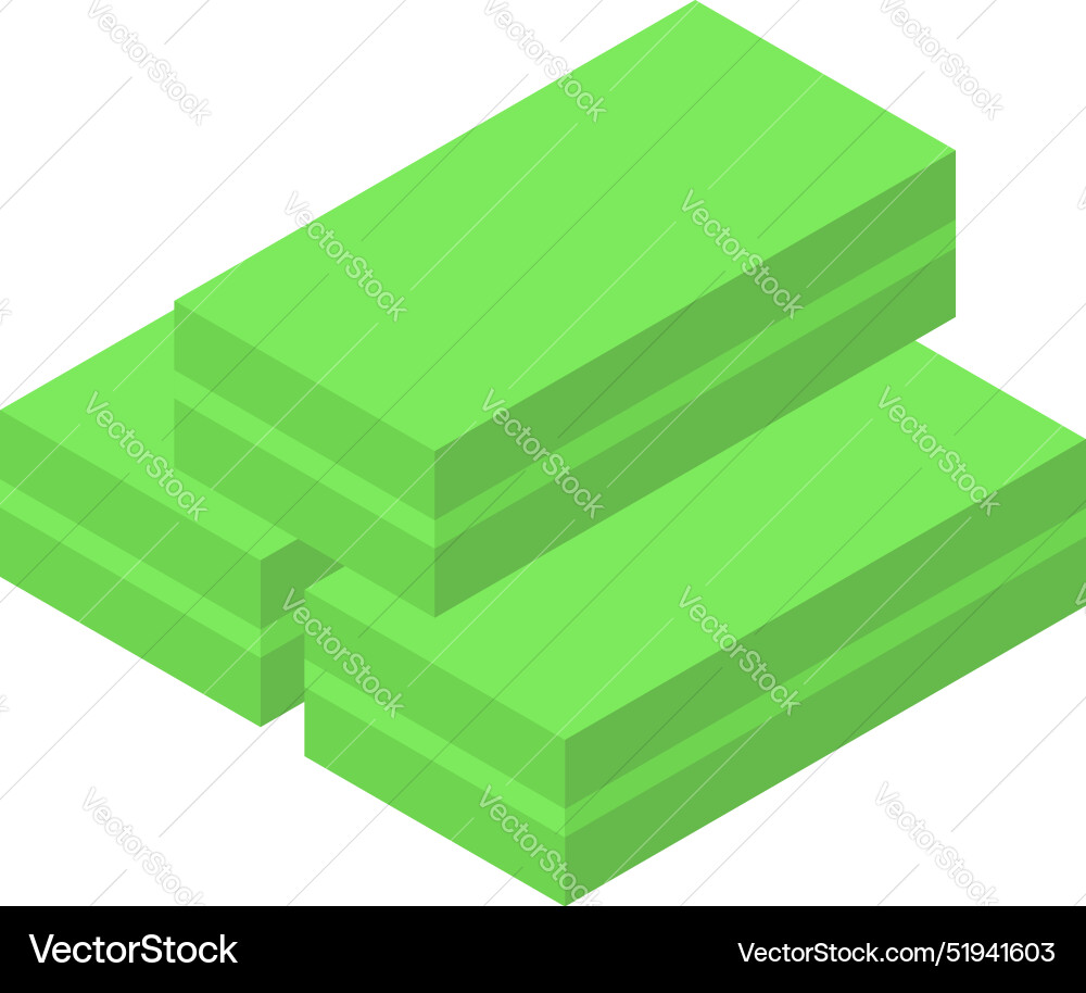 Green building insulation panels lying on top Vector Image