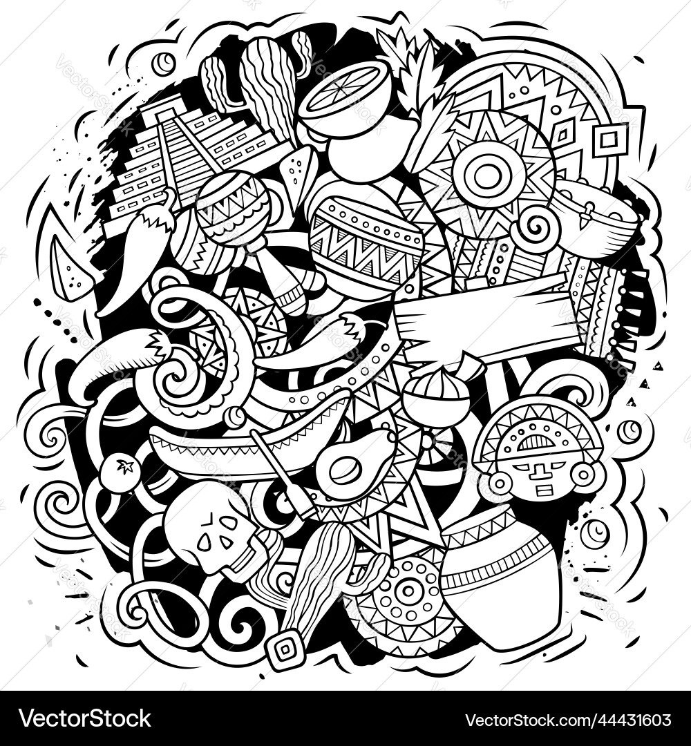 Latin america cartoon Royalty Free Vector Image